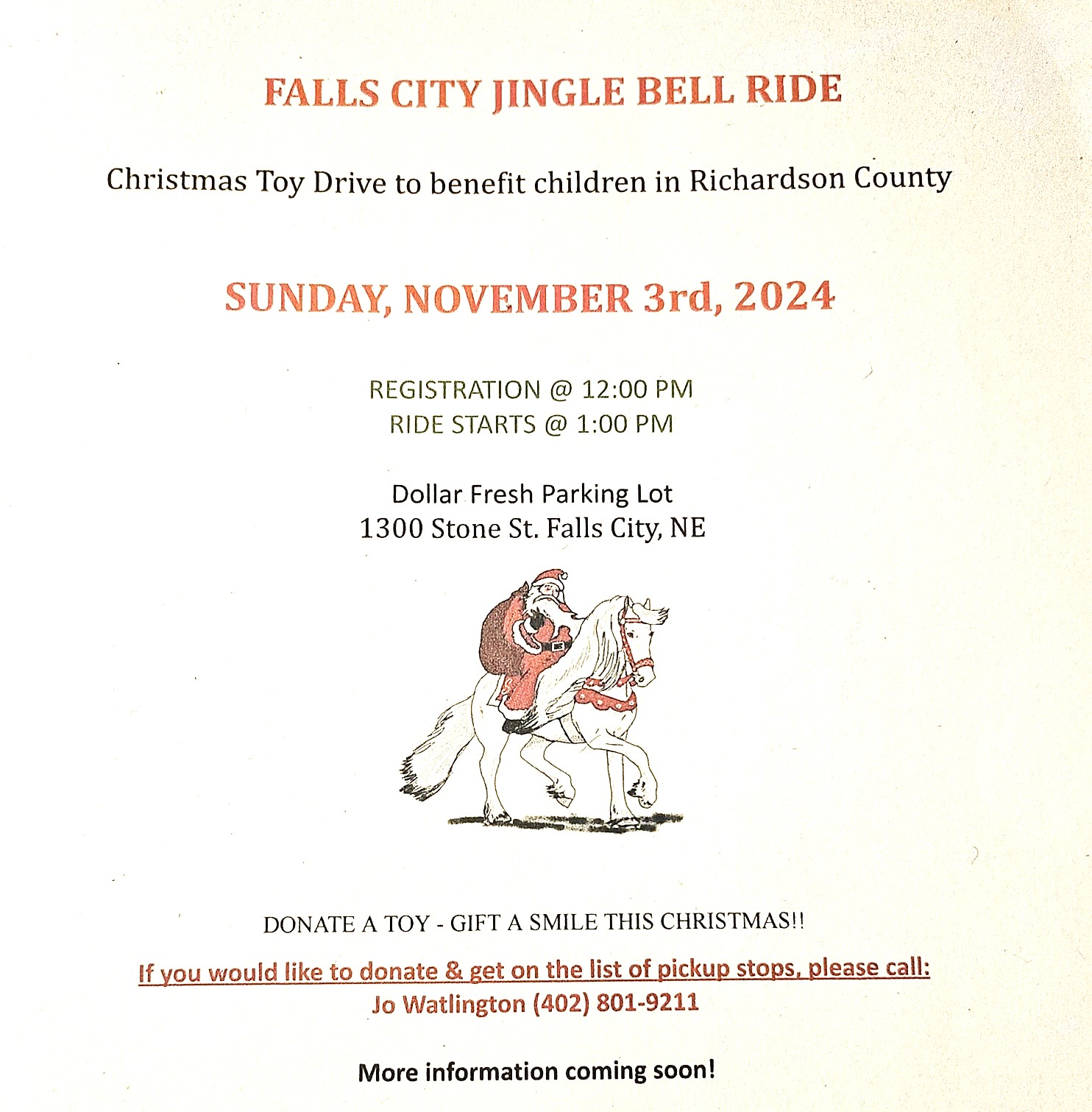 Jingle Bell Ride - Falls City Chamber & Main Street