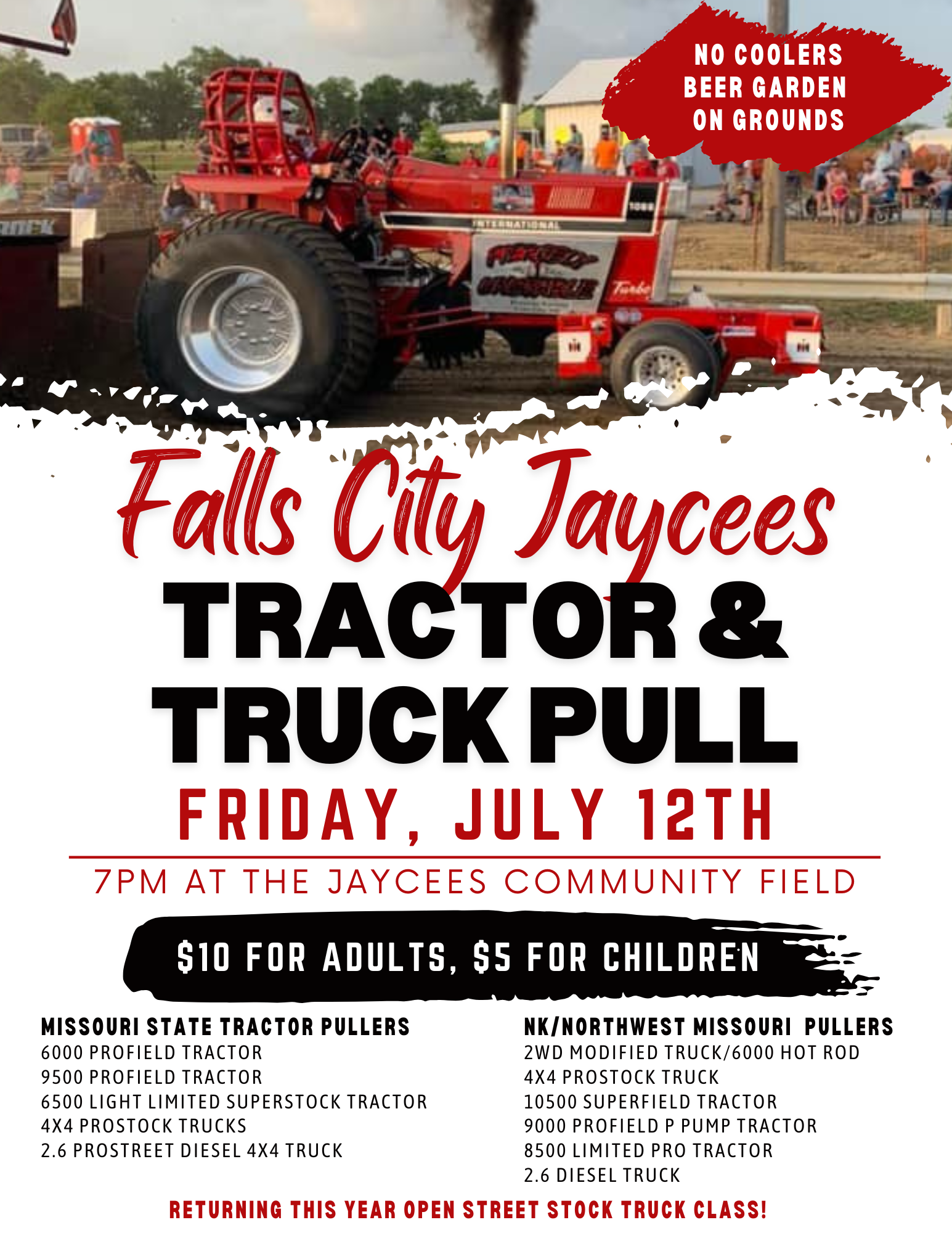 Falls City Jaycees Tractor Pull - Falls City Chamber & Main Street