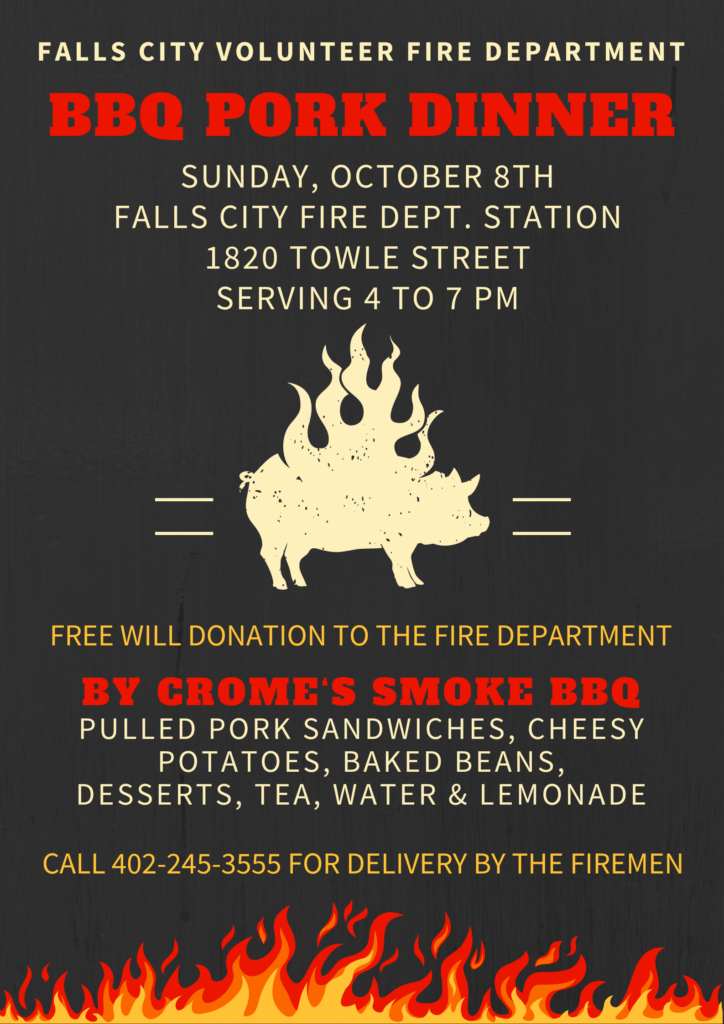 Falls City Fire Department Fundraiser Dinner - Falls City Area Chamber ...