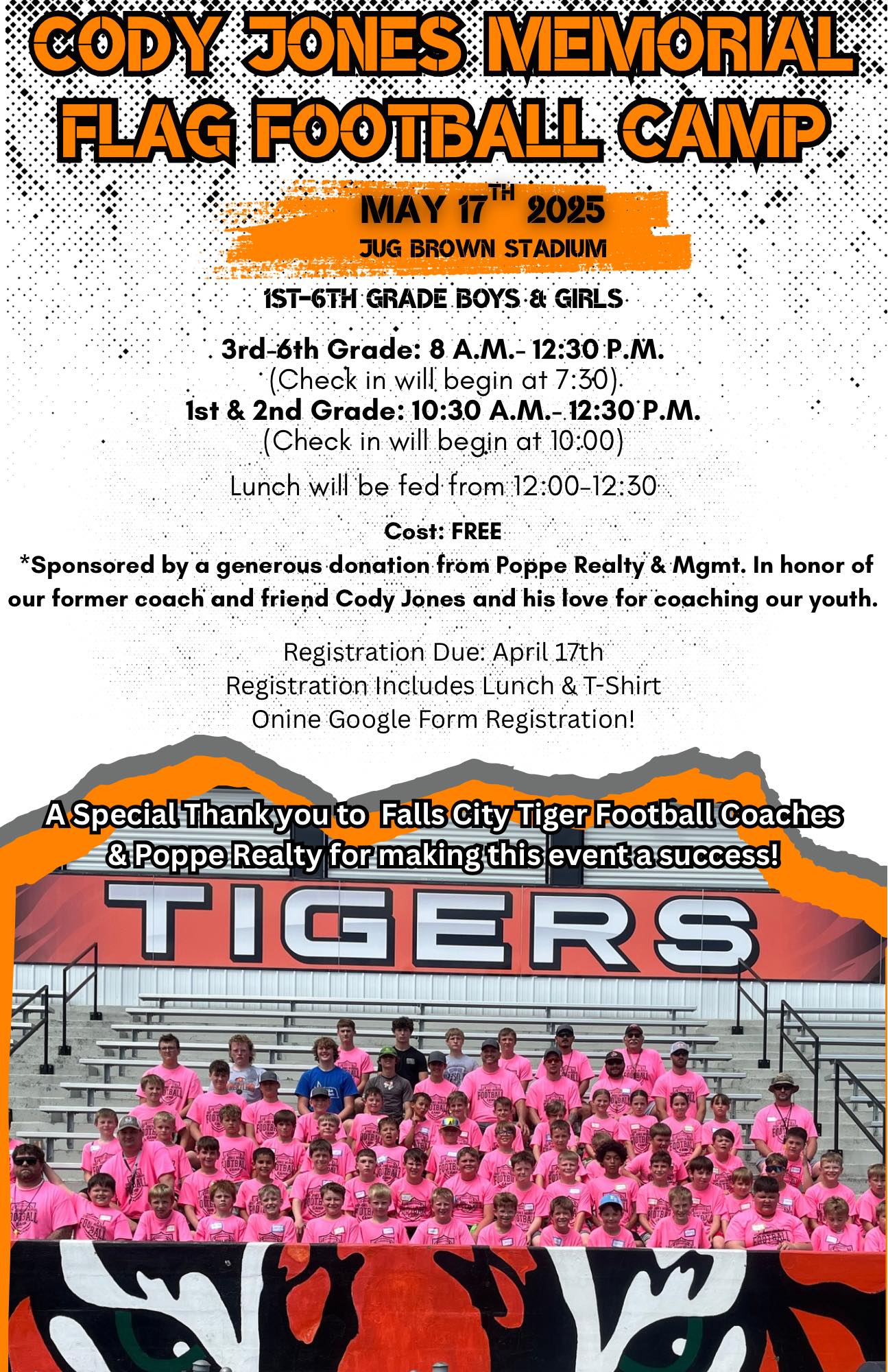 Cody Jones Memorial Football Camp - Falls City Chamber & Main Street