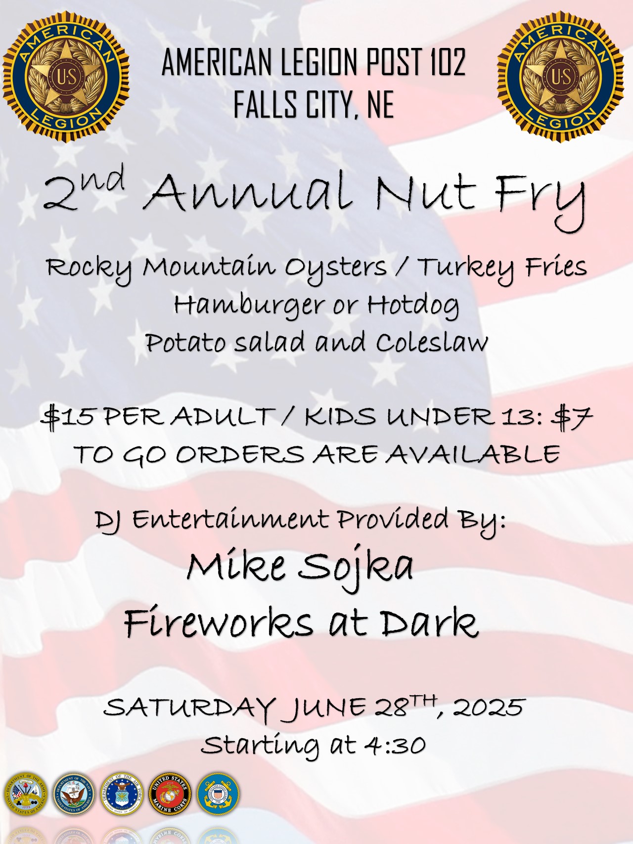 American Legion Nut Fry & Fireworks Display - Falls City Chamber & Main ...
