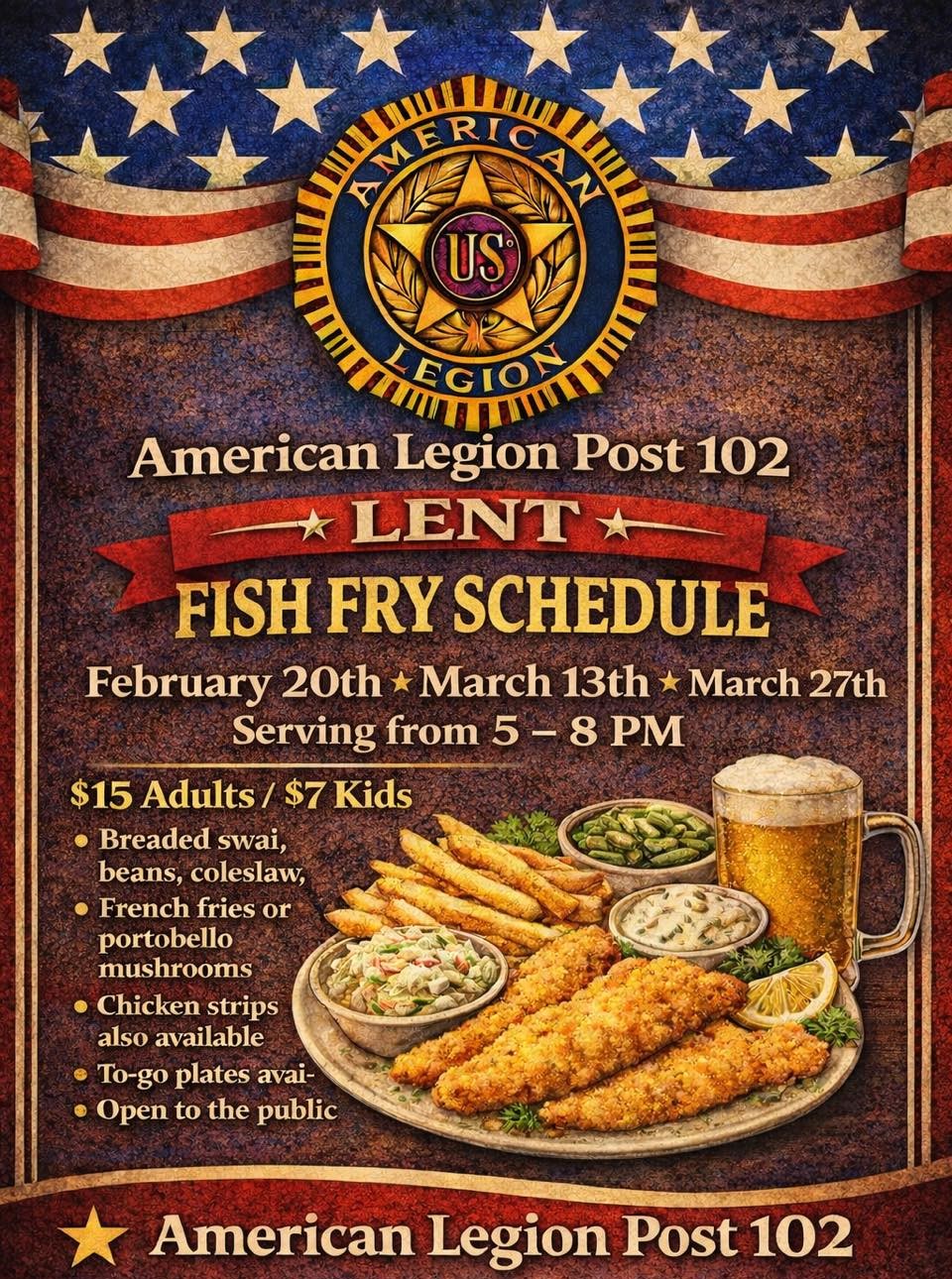 Lent Fish Fry at Legion - Falls City Chamber & Main Street